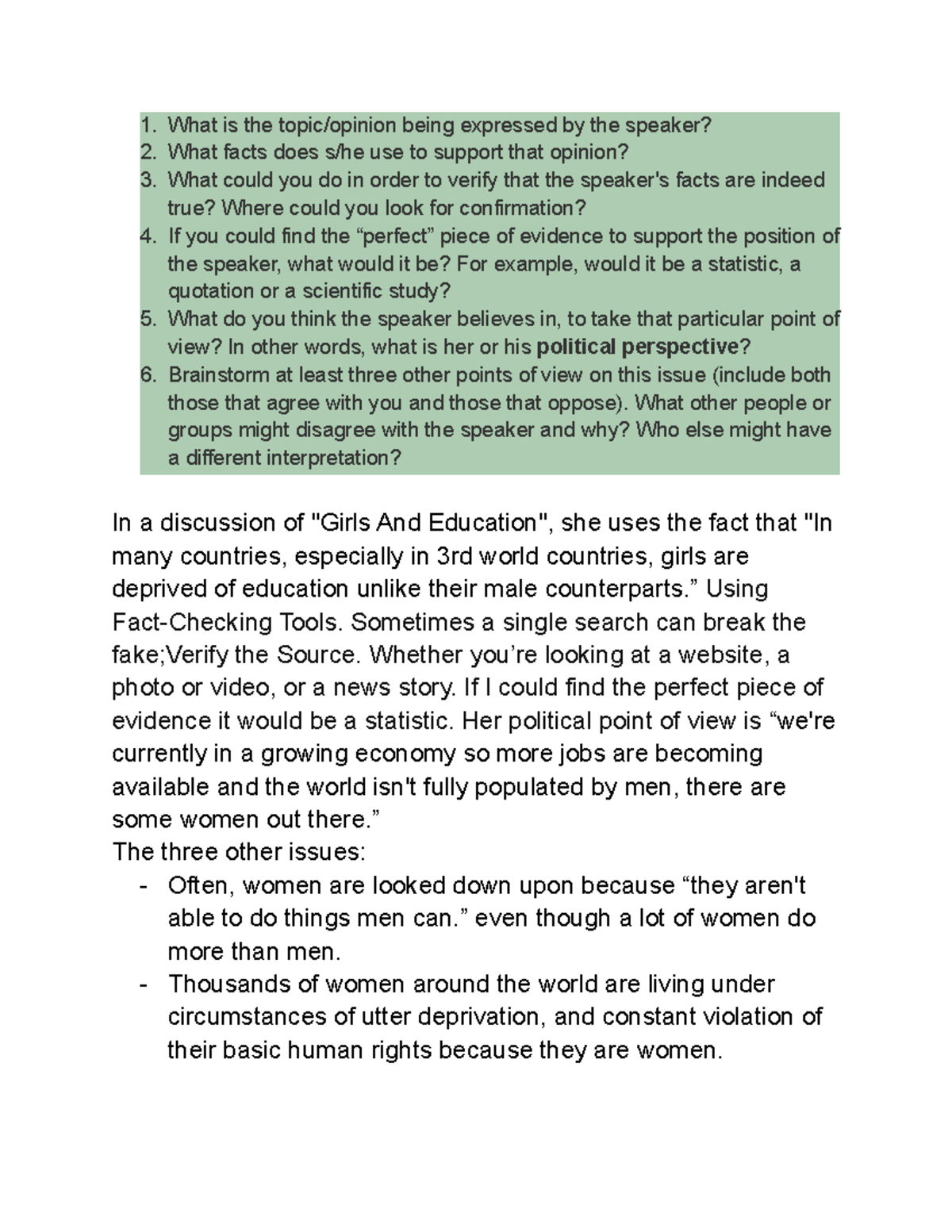 Girls and education - the thing is hard and essay - What is the topic ...
