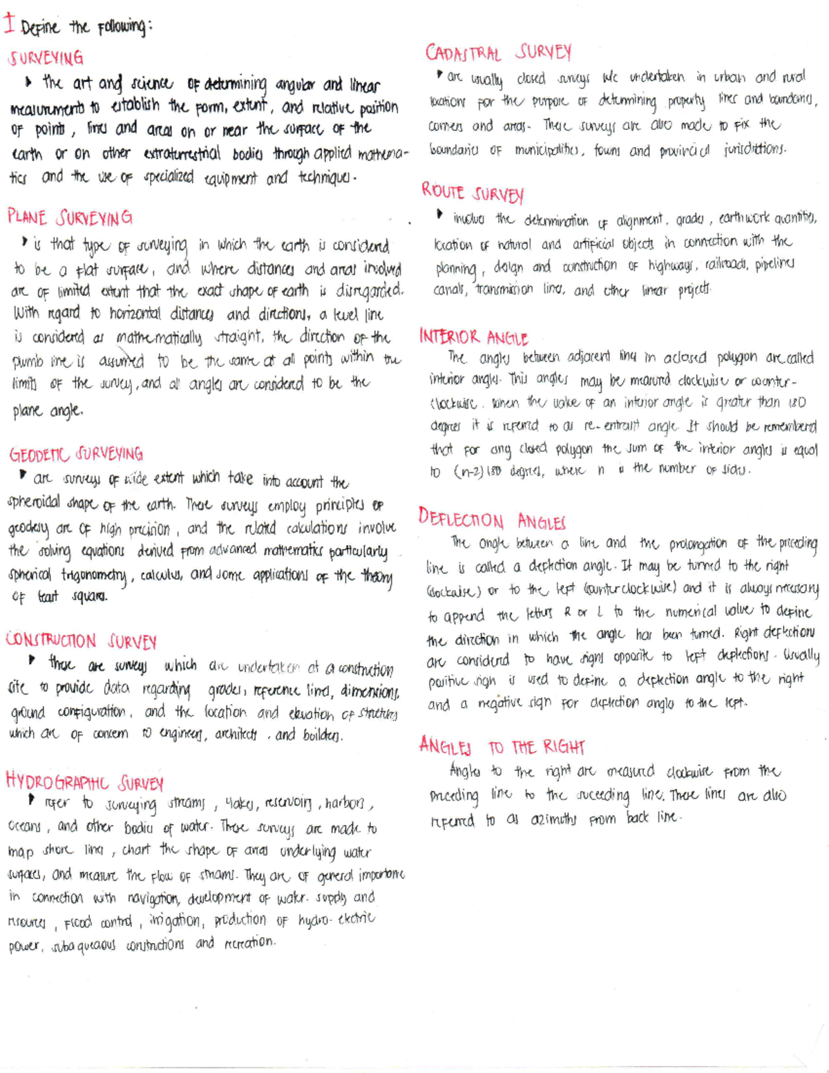 Fundamentals of Surveying (Introduction to Surveying) Notes ...