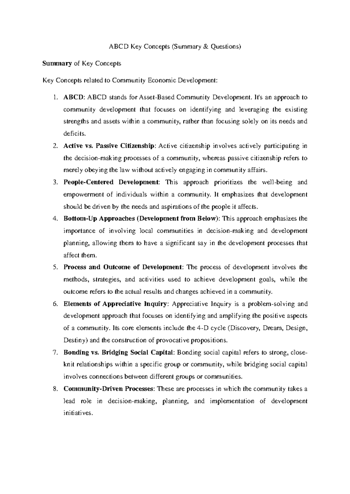 ABCD Key Concepts from Flash - ABCD Key Concepts (Summary & Questions ...