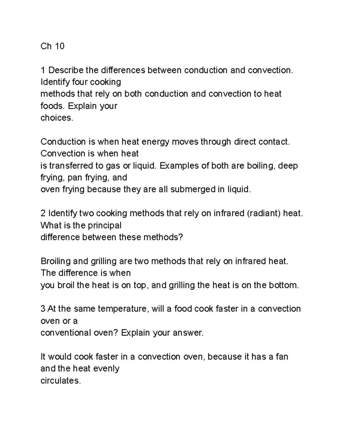 Culinary 060 Ch. 10 - Answers - Ch 10 1 Describe the differences ...
