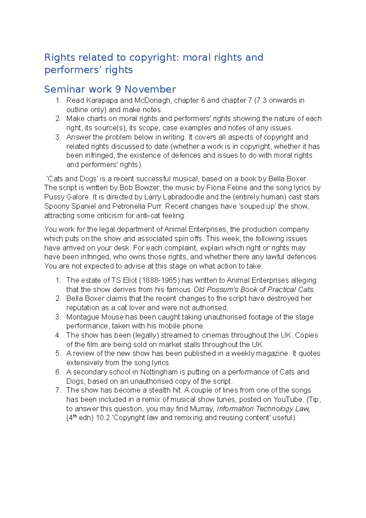 Rights related to copyright seminar - Rights related to copyright ...