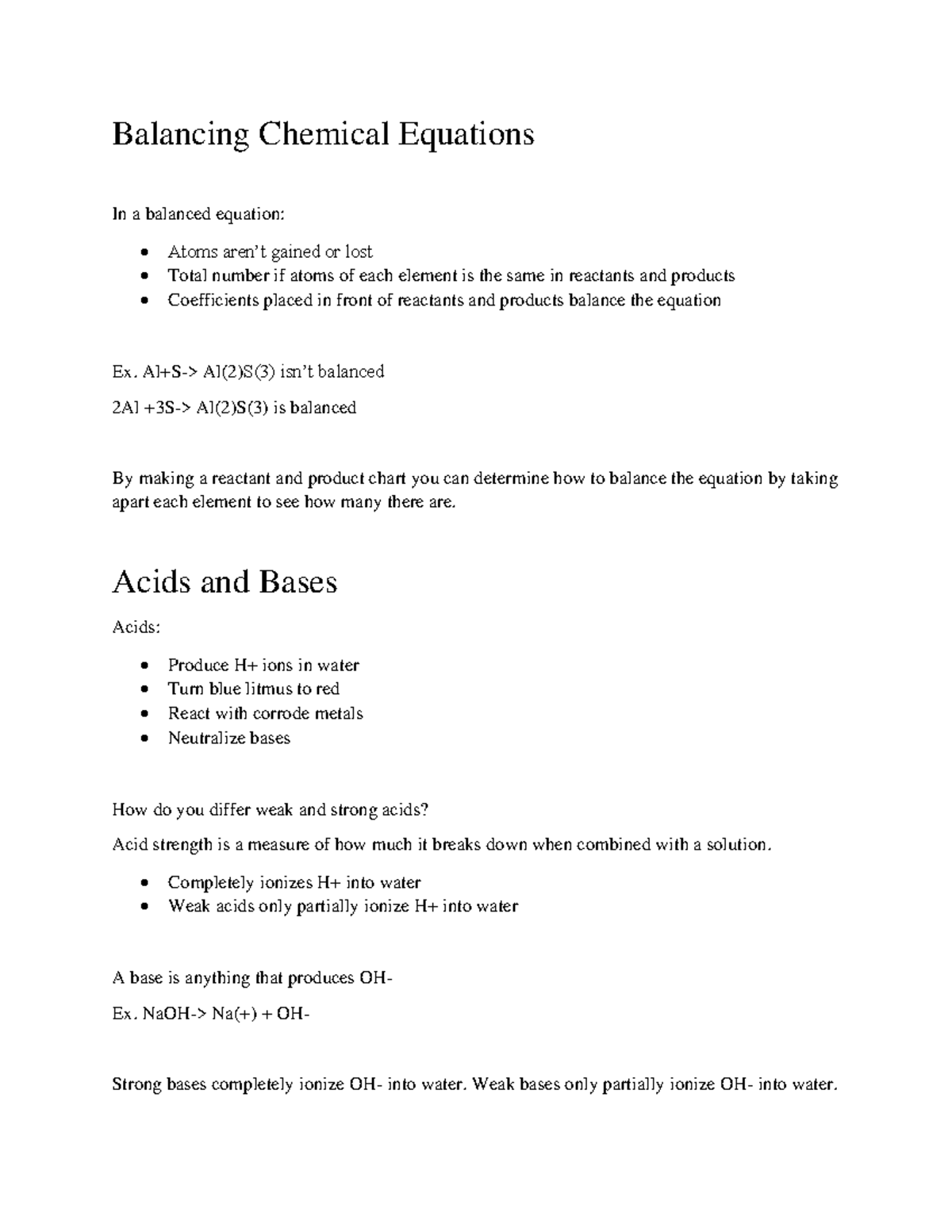 Intro to Chem-Balencing Chemical Equations - Balancing Chemical ...