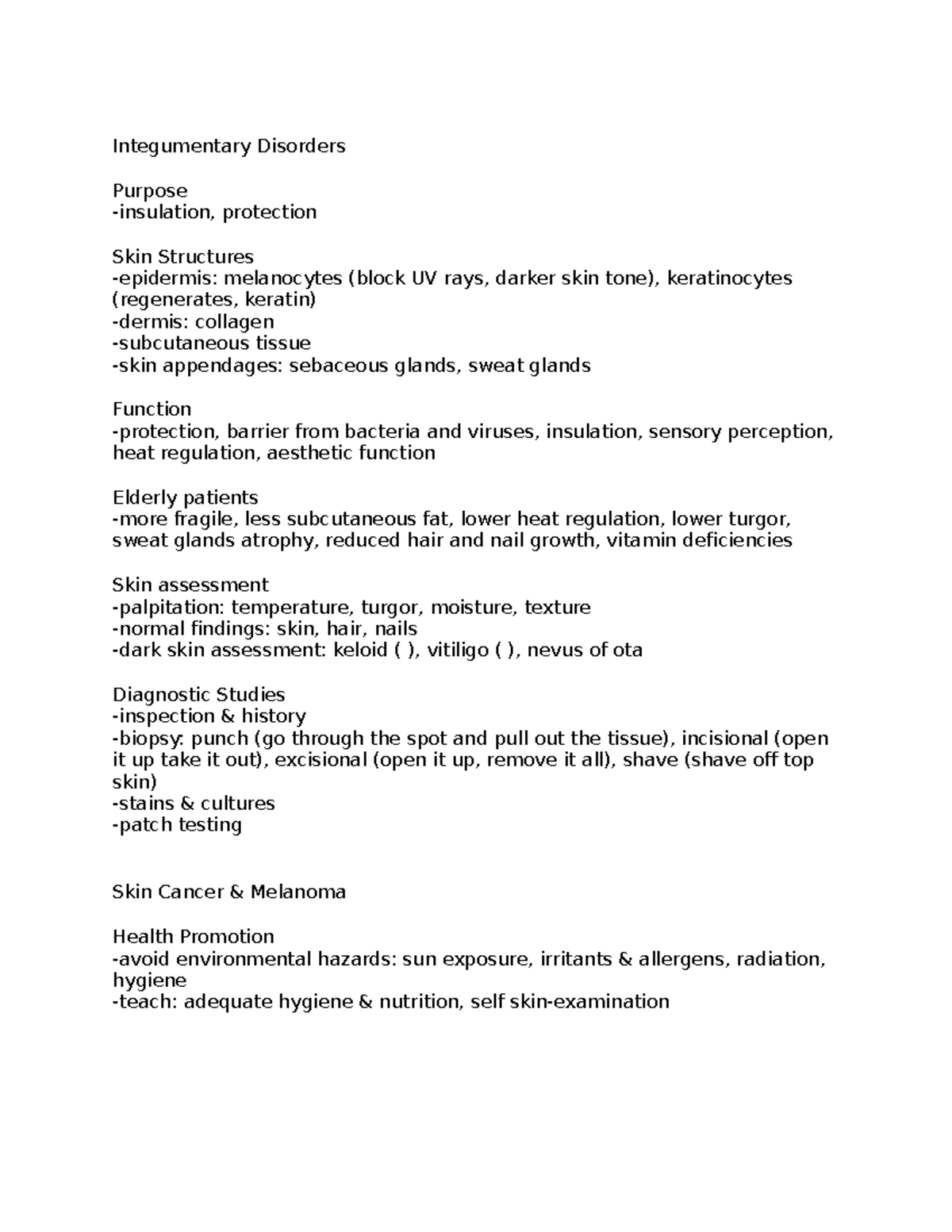 Med Surg 4:11 - integumentary disorders - Integumentary Disorders ...