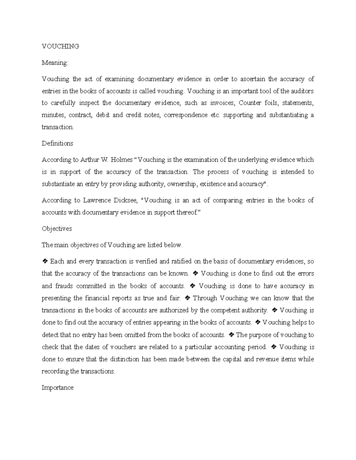 Voucher and Vouchering - VOUCHING Meaning: Vouching the act of ...