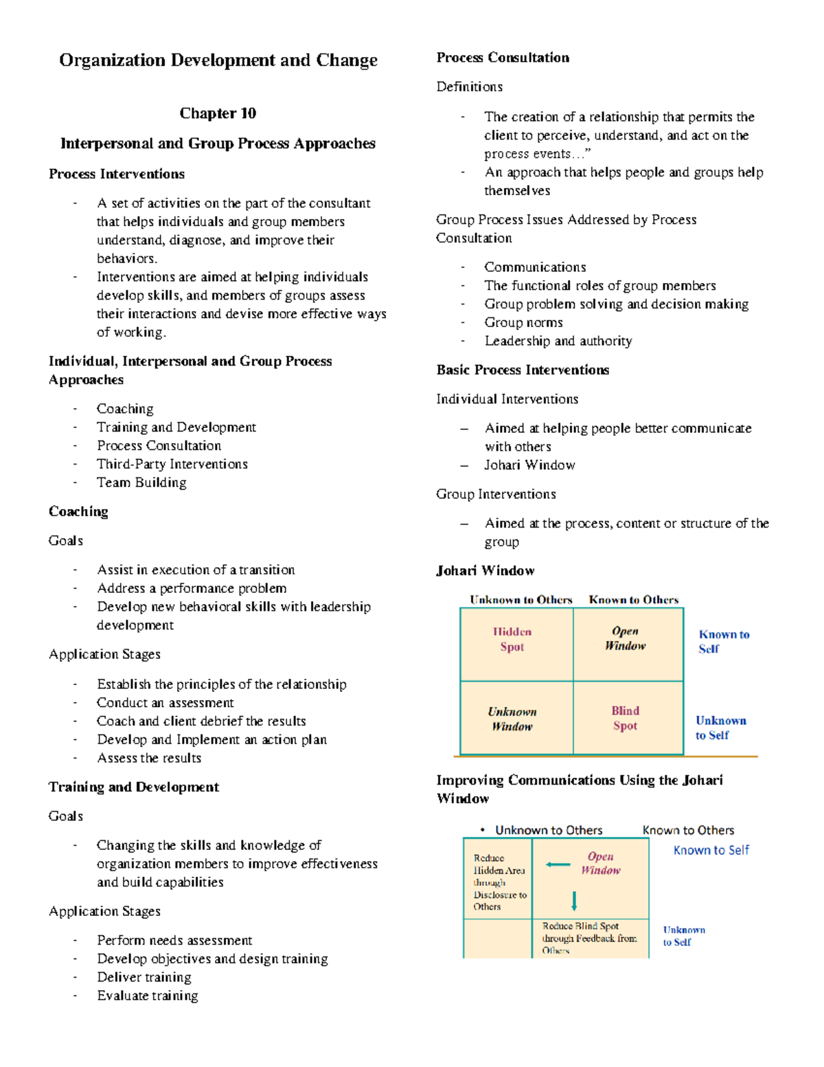 Org Dev Midterm Reviewer - Organization Development and Change Chapter ...