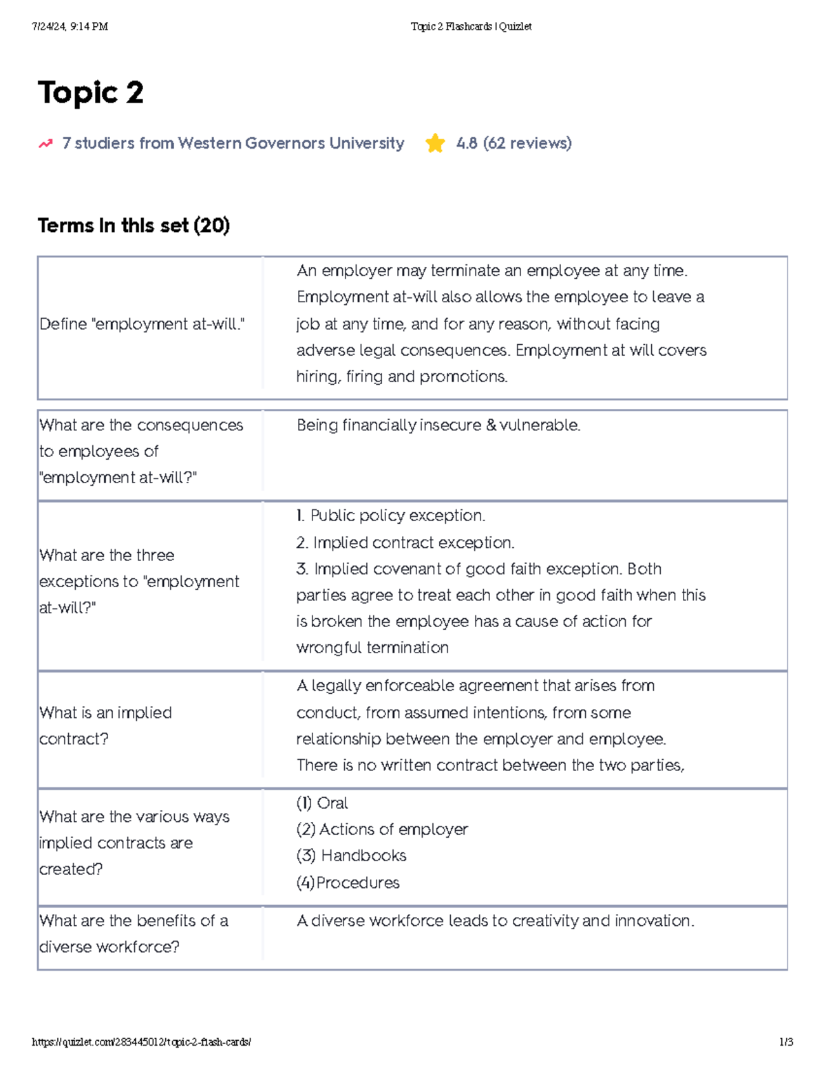 Topic 2 D351 - Study guide for OA - Topic 2 7 studiers from Western ...