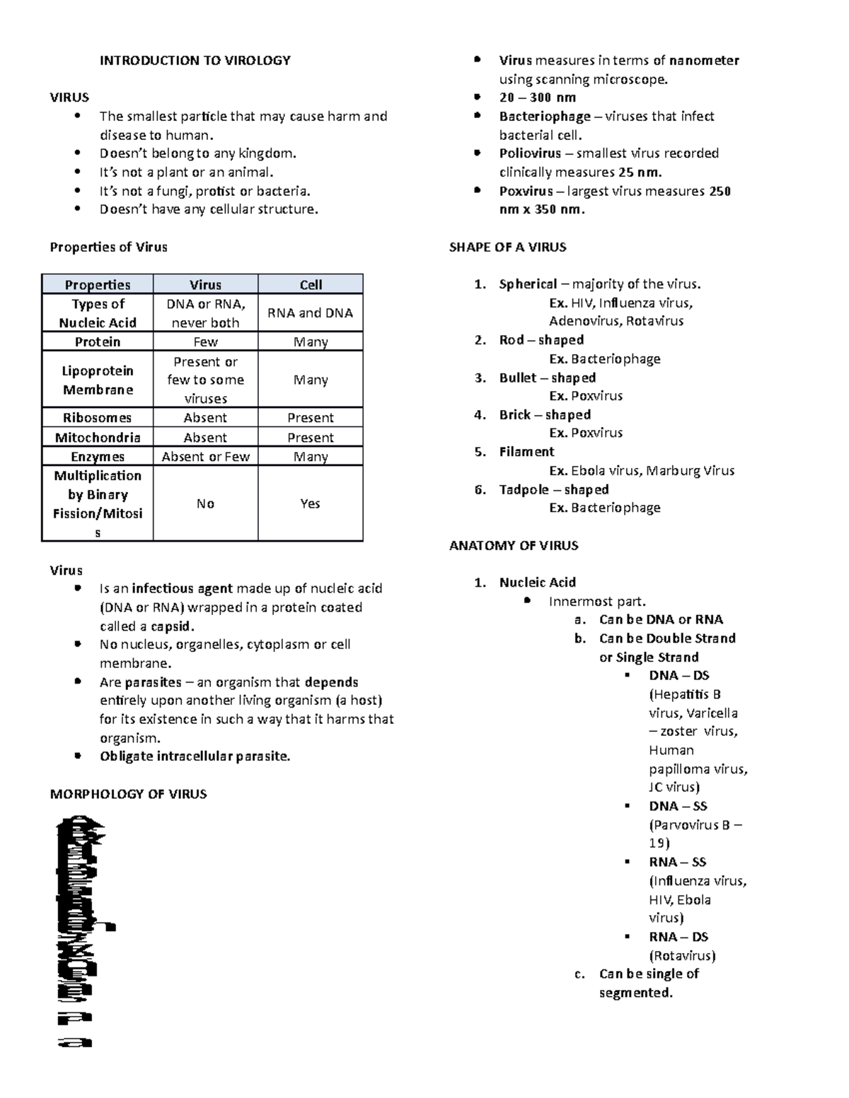 Introduction-TO- Virology - V k R yd m h cC tzB o P n F a lg A se iru ...