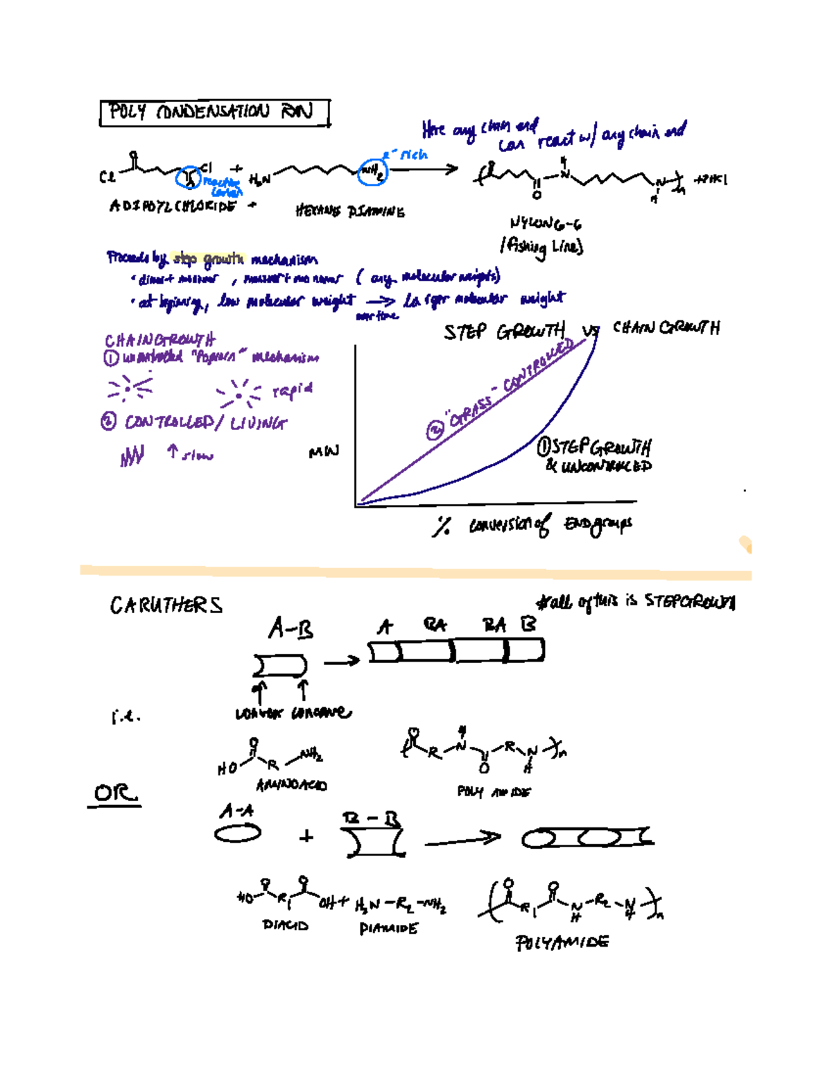 Polycondensation Reactions and Caruthers Equation - NANO 134 - Studocu