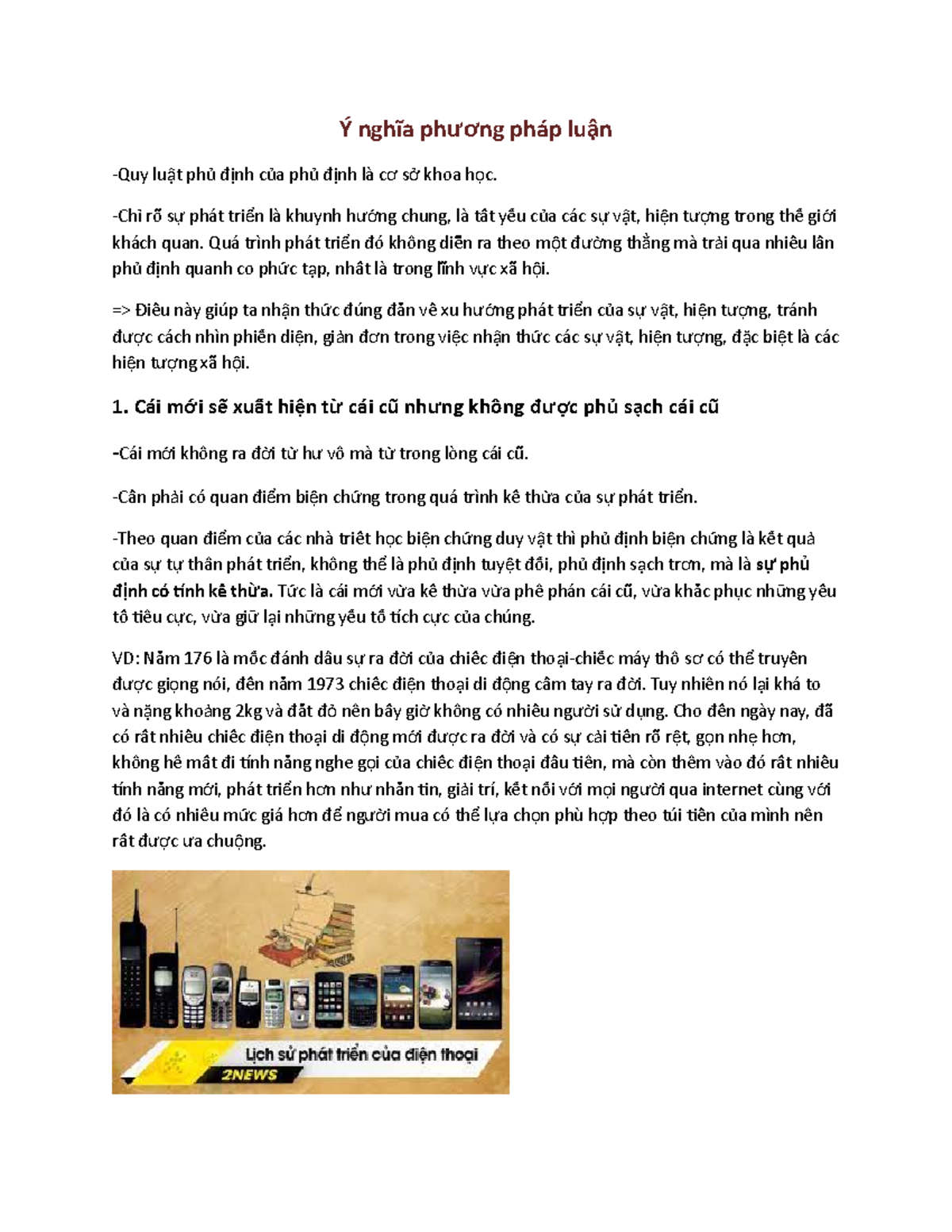 Update ý nghĩa phương pháp luận - Ý nghĩa ph ương pháp lu n ậ -Quy lu t phậ ủ đ nh c a phị ủ ủ đ ...