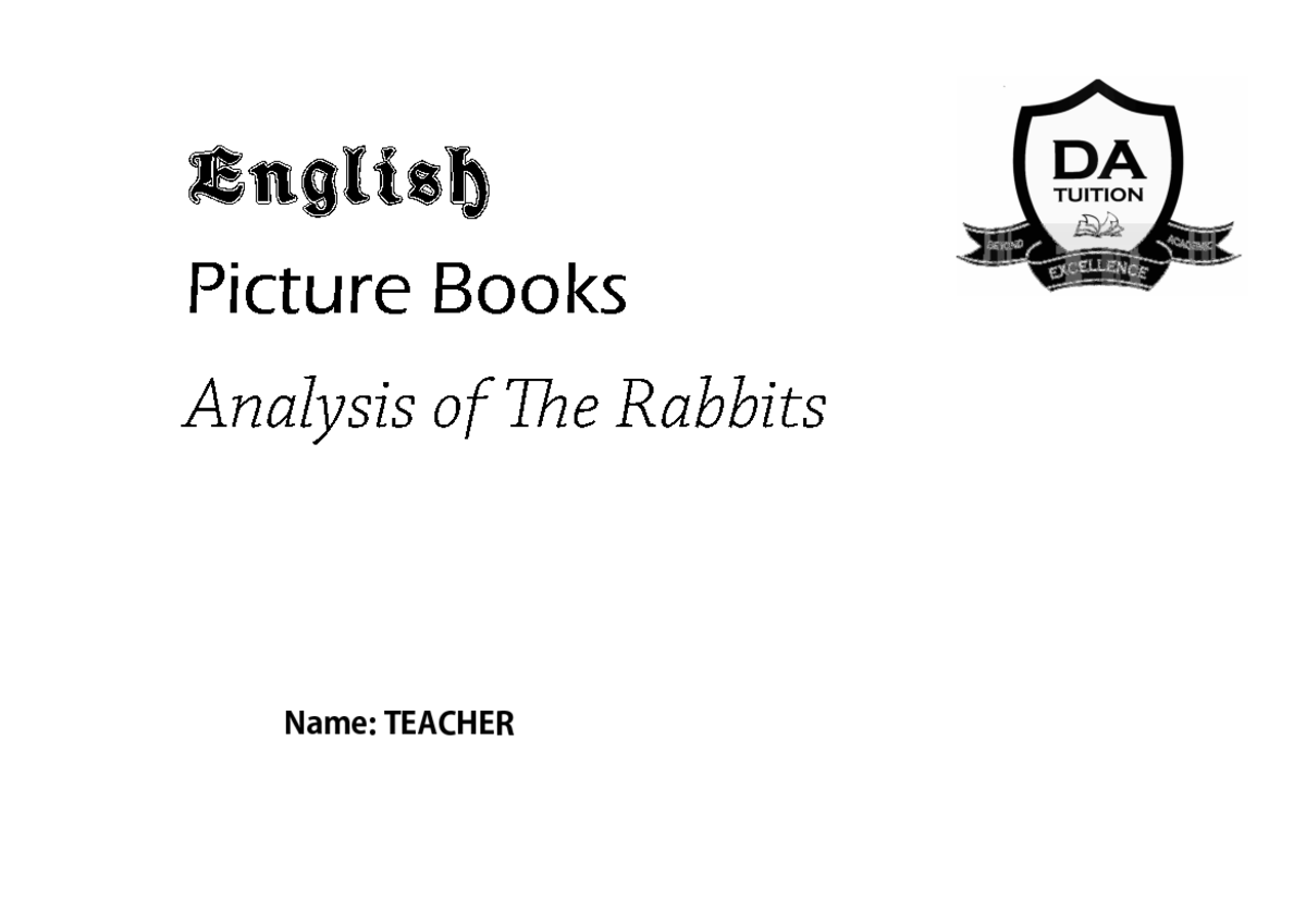 The Rabbits Analysis - TEP - MQ - Studocu