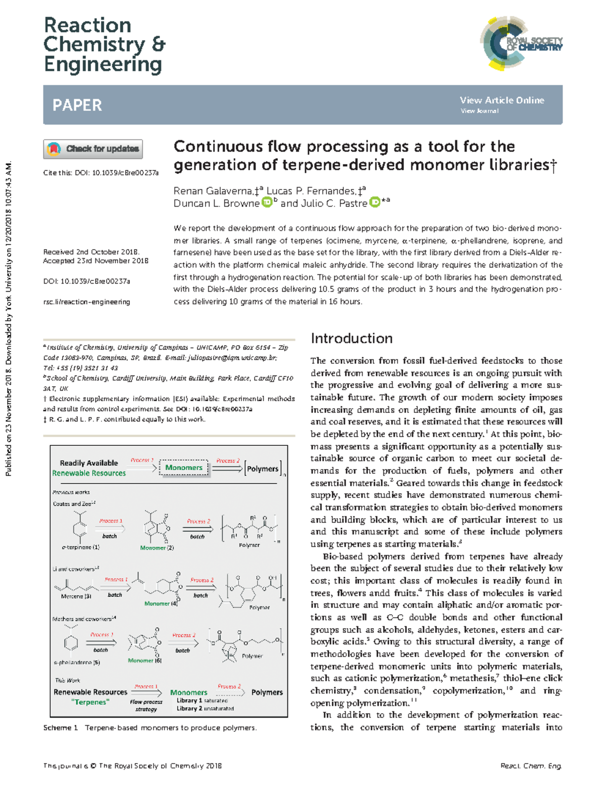 Paper 8 Galaverna RCE - bài báo khoa học tham khảo - Reaction Chemistry ...