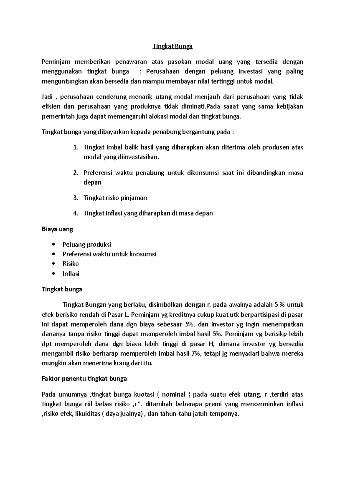 Tingkat Bunga - Tingkat Bunga Peminjam memberikan penawaran atas ...