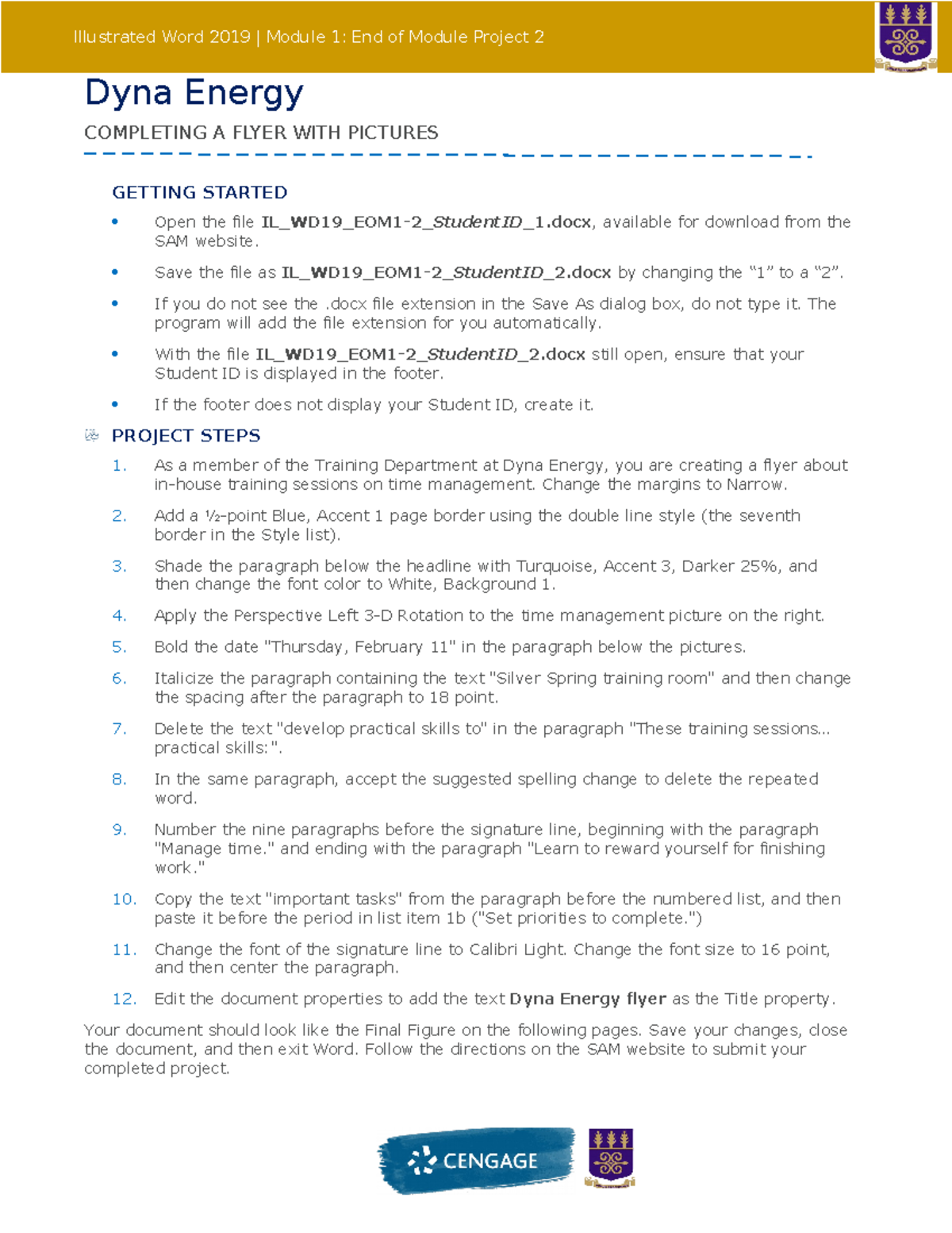 Instructions IL WD19 EOM1-2 - Dyna Energy COMPLETING A FLYER WITH ...