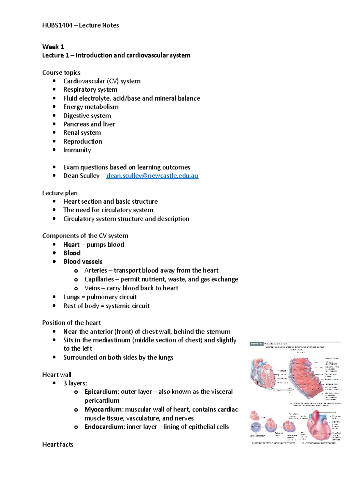 HUBS1404 - Lecture Notes - Week 1 Lecture 1 – Introduction and ...