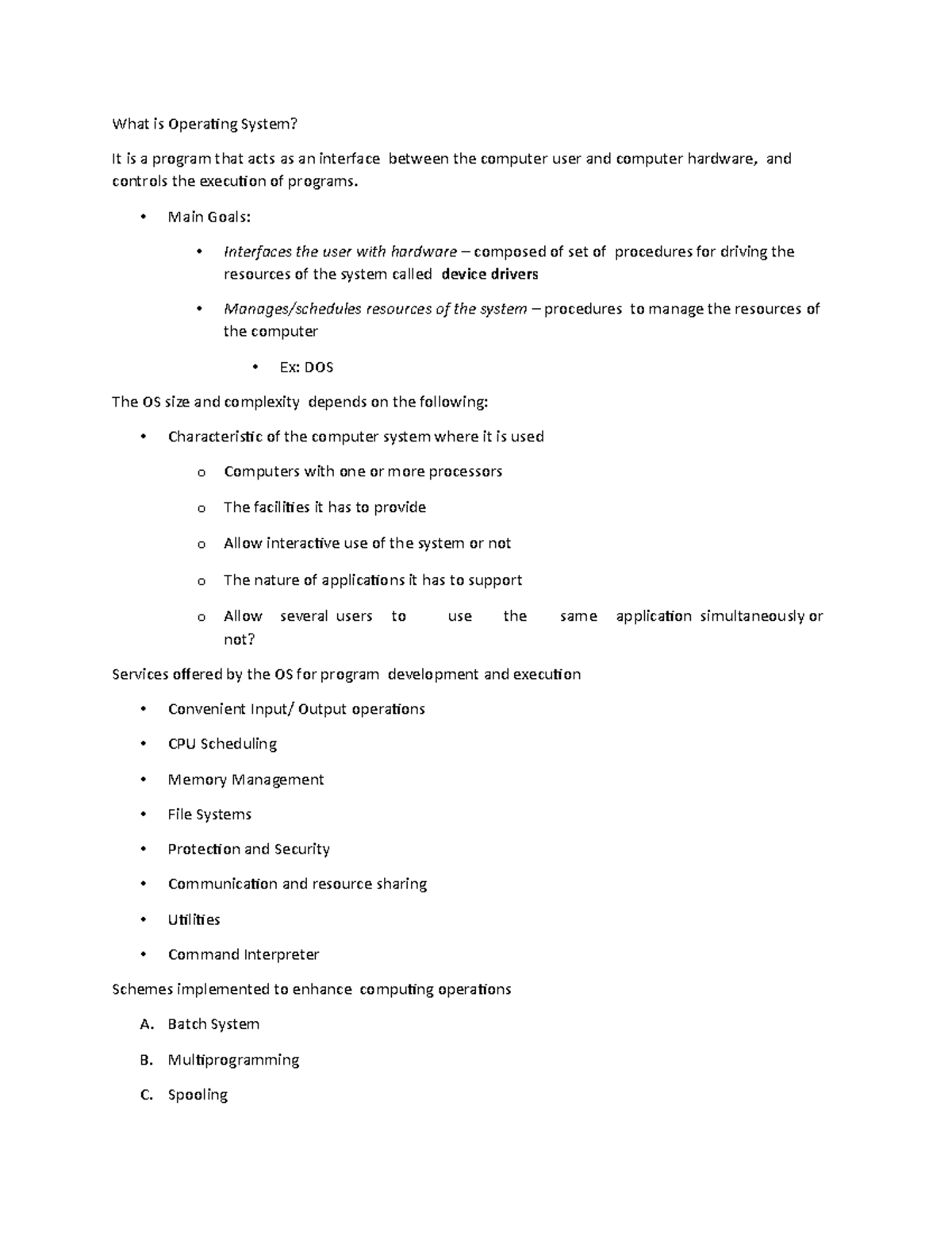 Operating system - What is Operating System? It is a program that acts ...