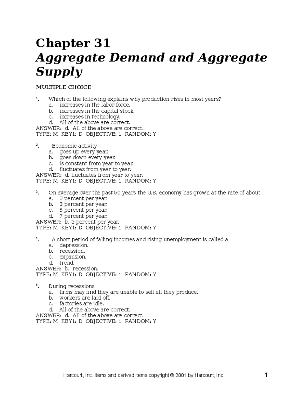Chap31 - This is a test bank to practice for the exam. - Chapter 31 ...