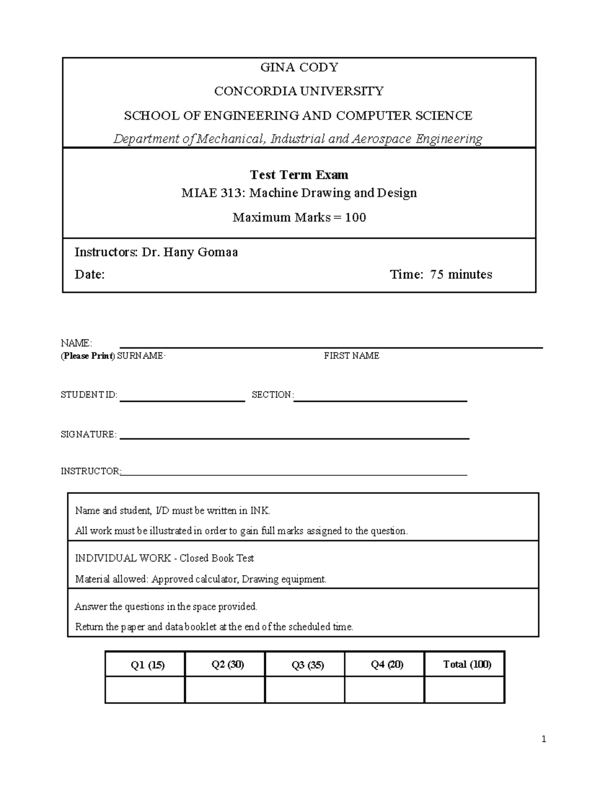 Sample Term exam for MIAE 313 Questions-2024 - GINA CODY CONCORDIA ...