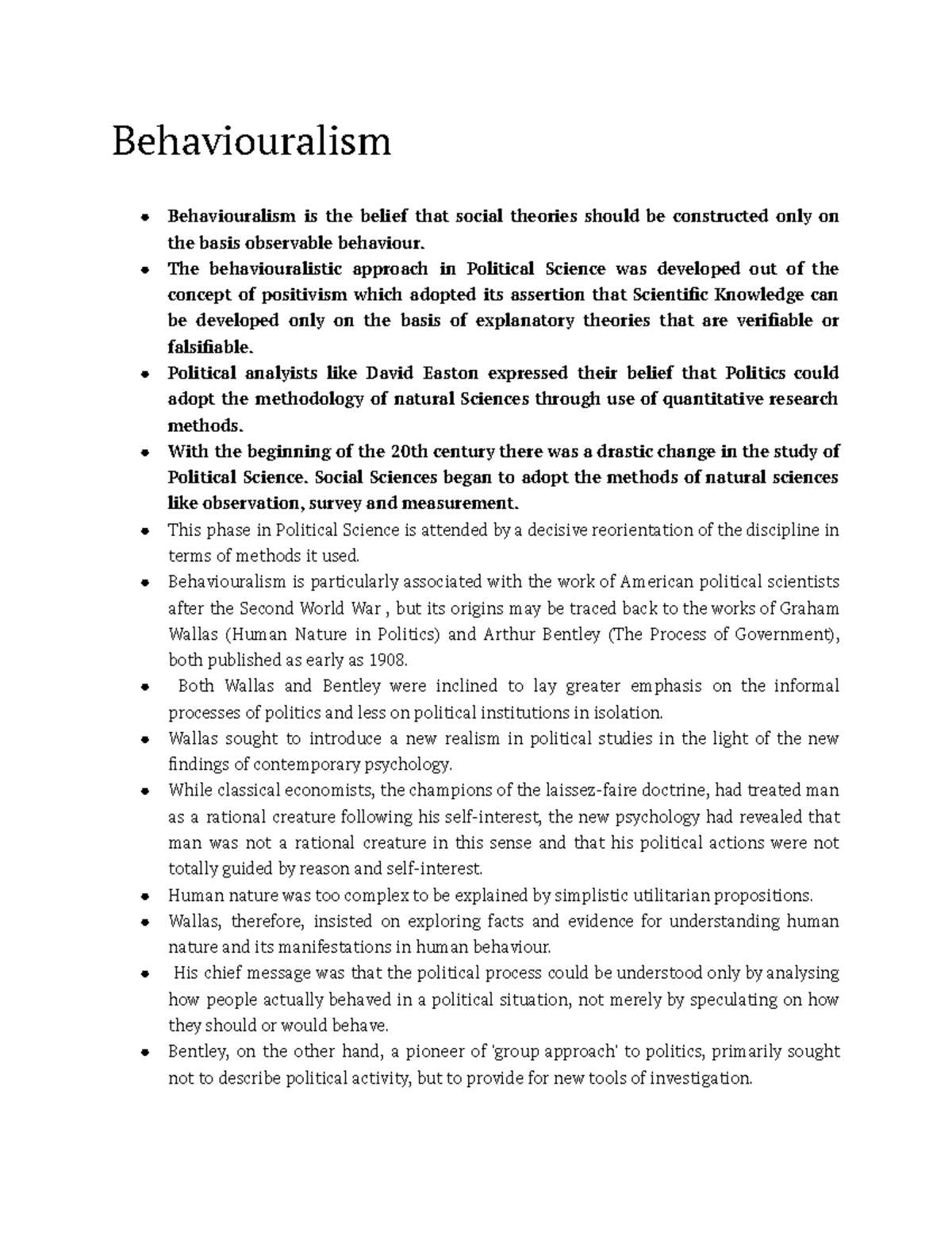 Behaviouralism - Introduction to Political Science - Behaviouralism ...