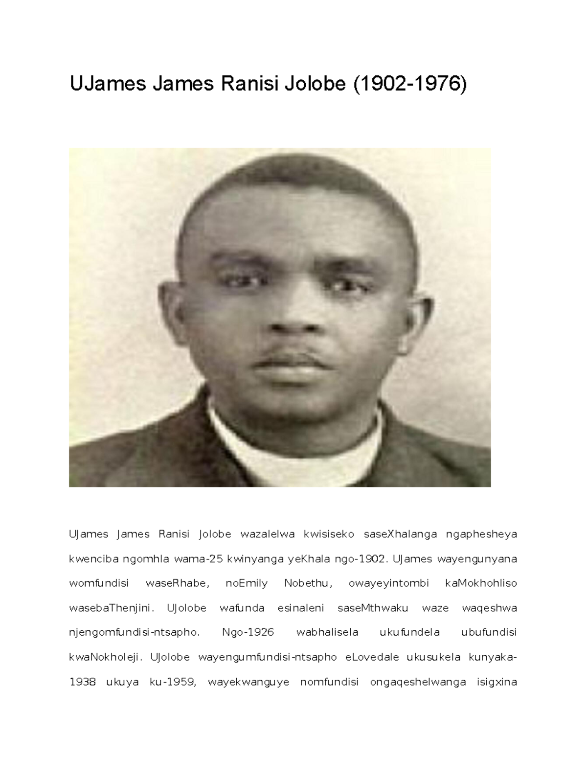 UJames James Ranisi Jolobe (Auto Recovered) - UJames James Ranisi ...