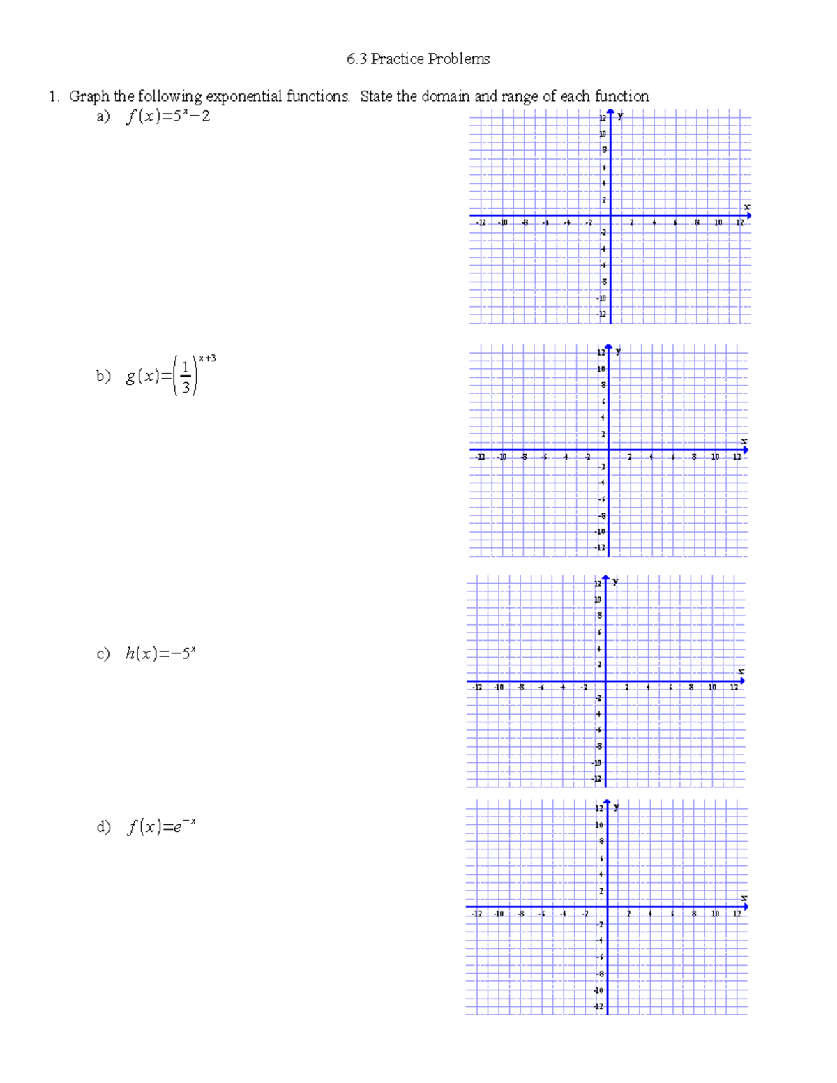MAT117-6 3-Practice-Problems - ####### 6 Practice Problems ####### b) g ...