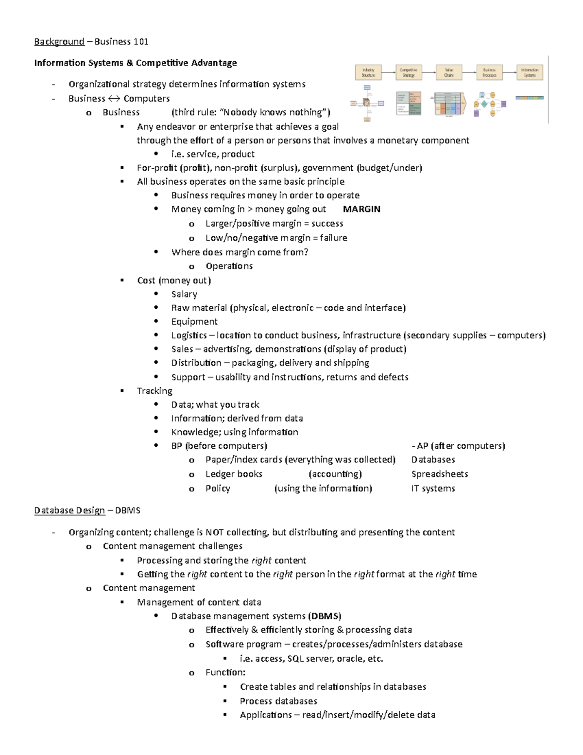 Cs 1032 ntoe - Lecture notes - Background – Business 101 Information ...