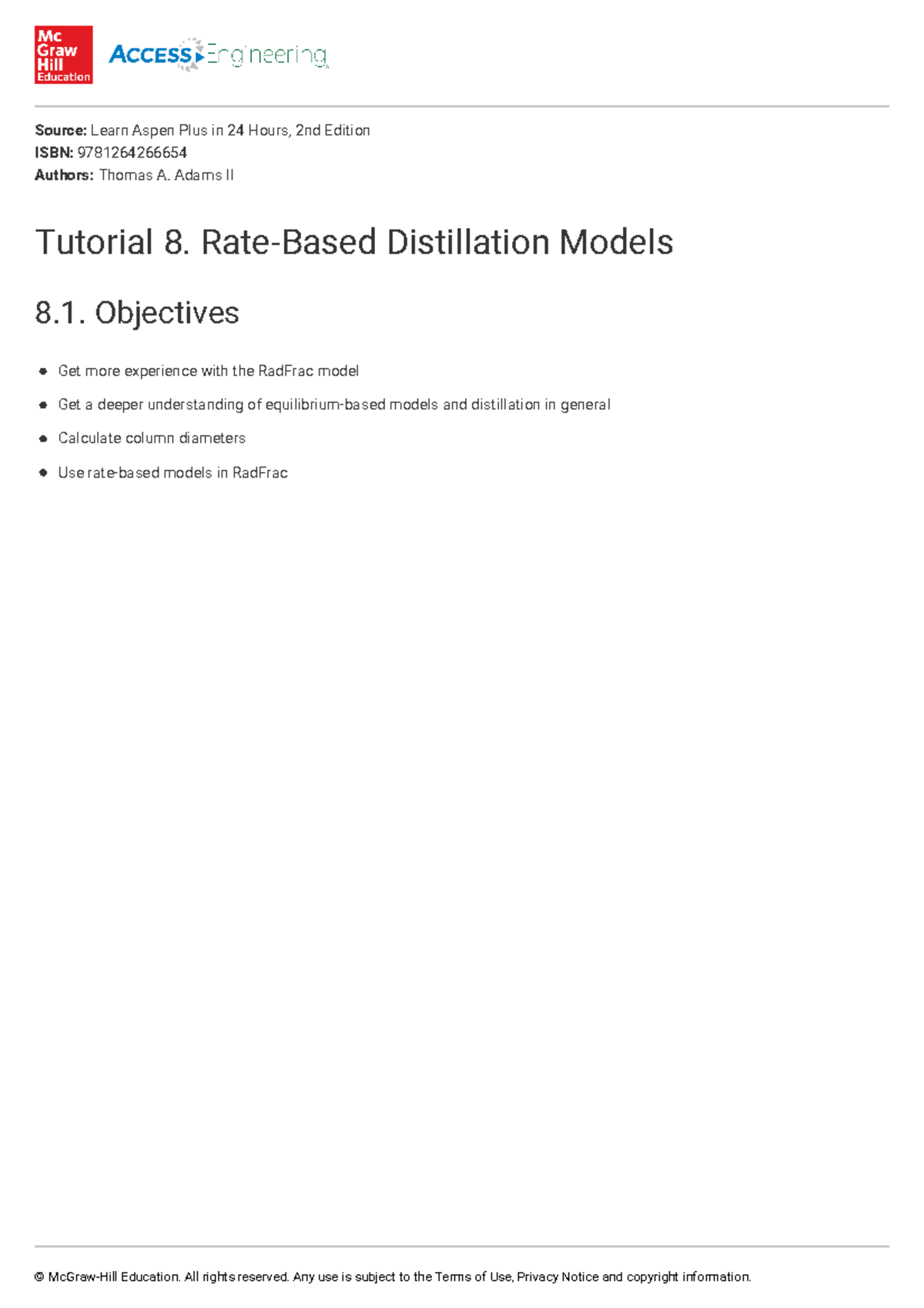 T8- Rate-based-distillation-models - Source: Learn Aspen Plus in 24 ...