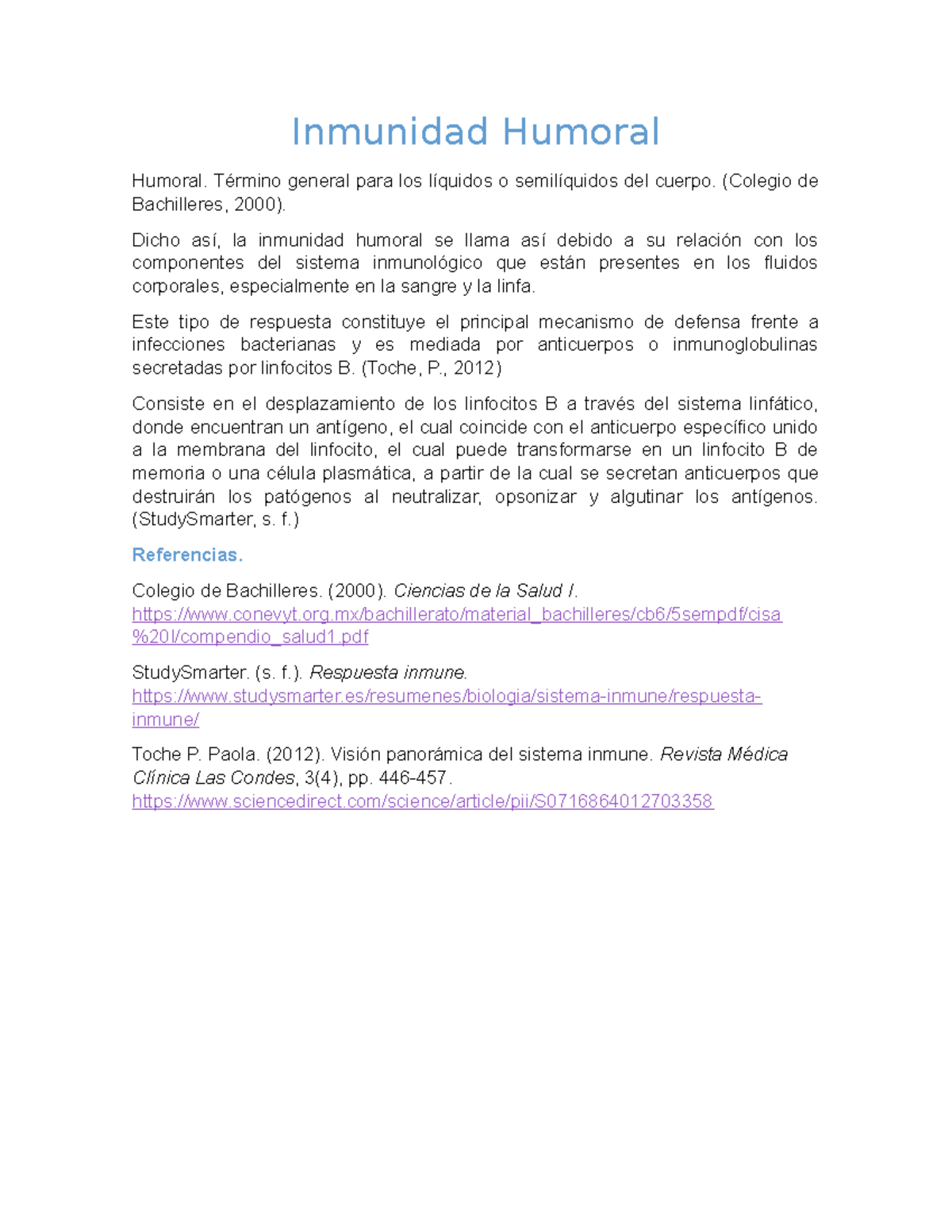 Inmunidad Humoral - Inmunidad Humoral Humoral. Término general para los ...