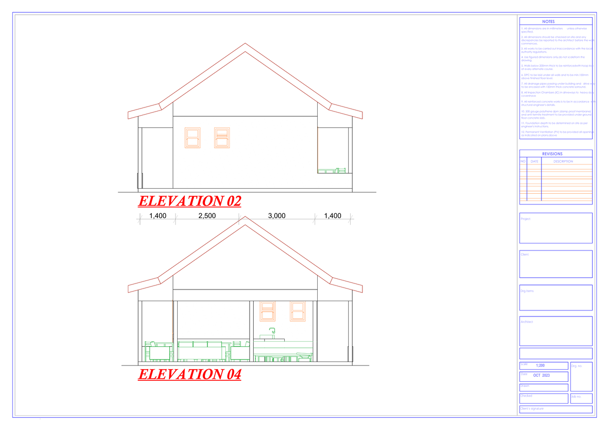 Elevation 2&4 - GSPublisherEngine 0.0. 1,400 2,500 3,000 1, ELEVATION ...