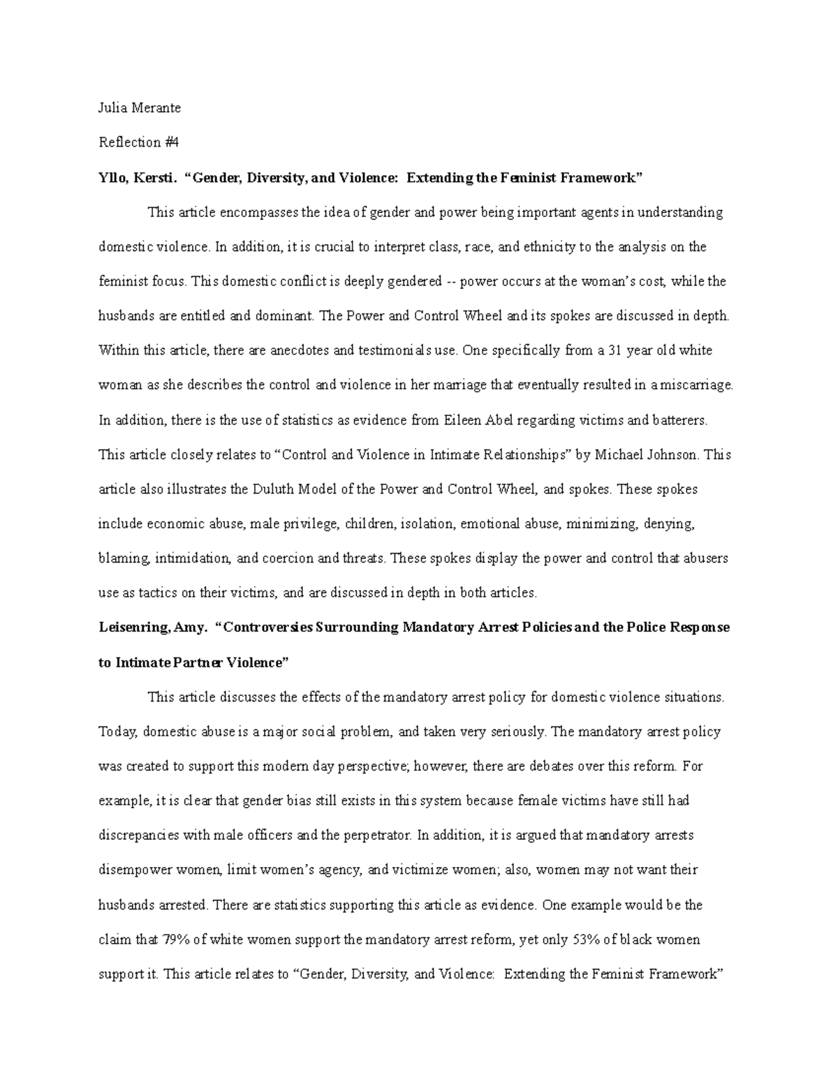 Reflection paper 4 - Grade: A - SOCL 210 - Studocu