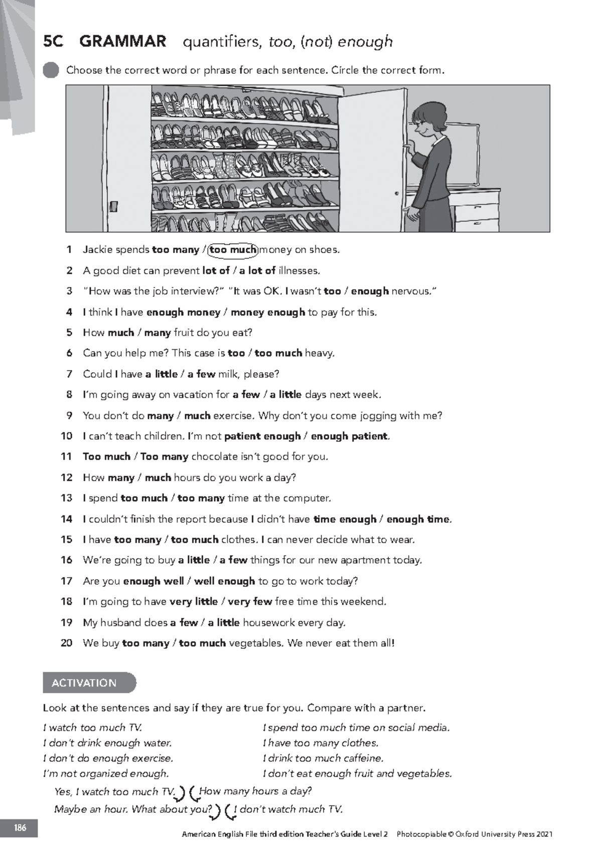 AEF3e Level 2 TG PCM Grammar 5C - 186186 American English File third ...