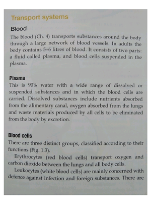 Human anatomy-blood - Basic anatomy - Studocu