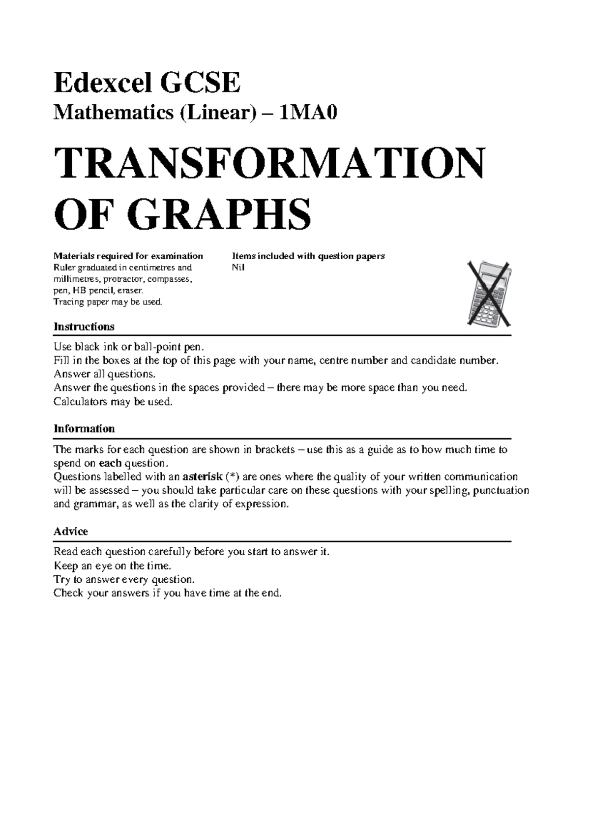 102 transformation-of-graphs - Edexcel GCSE Mathematics (Linear) – 1MA ...