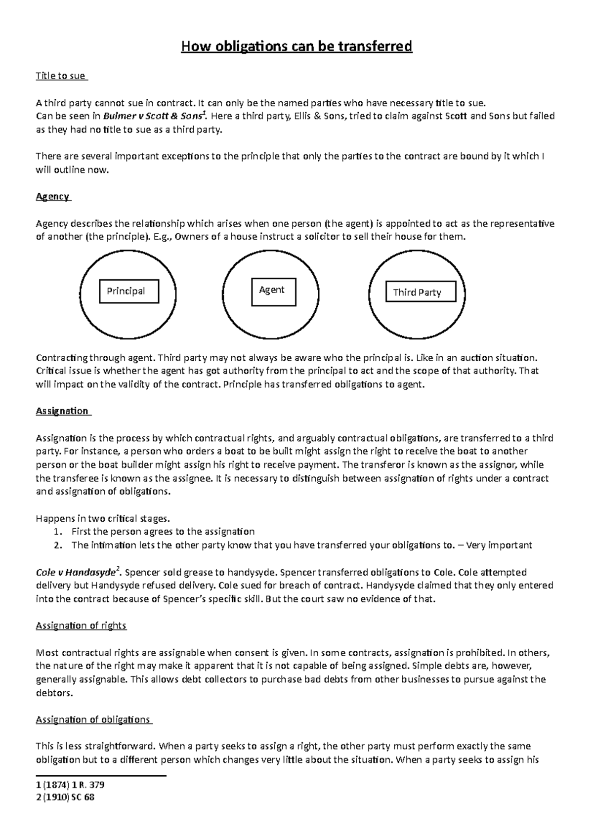 Obligation Transfers Scots Law Contract - How obligations can be ...
