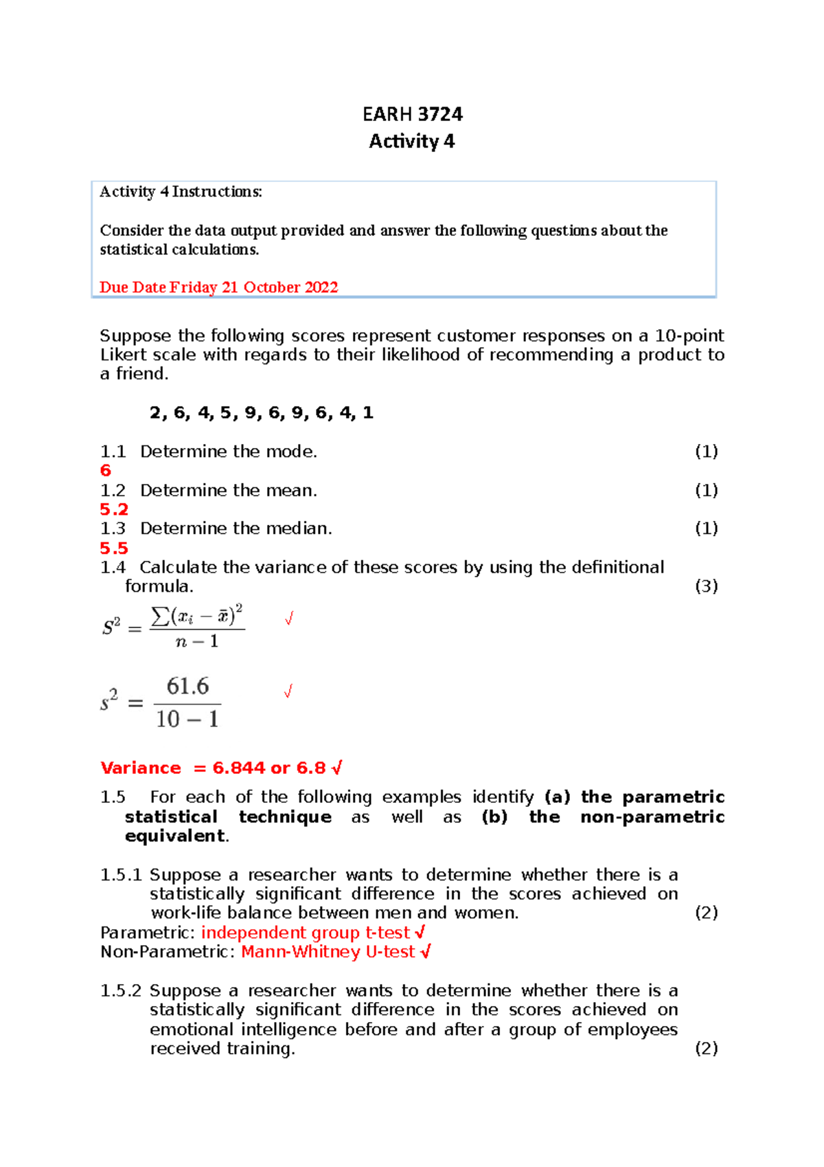 Activity 4 Memo - MEMO - EARH 3724 Activity 4 Activity 4 Instructions ...
