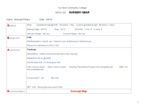 PEDS Sim sheet - Sim assignment- pediatrics clinical - Student Name ...