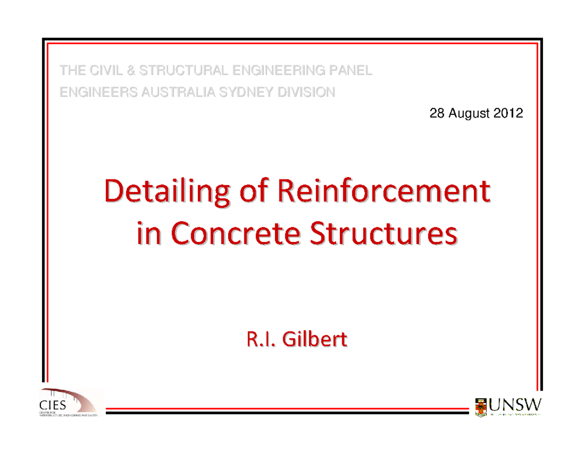 Div Syd detailing of reinforcement in concrete structures - Very useful ...