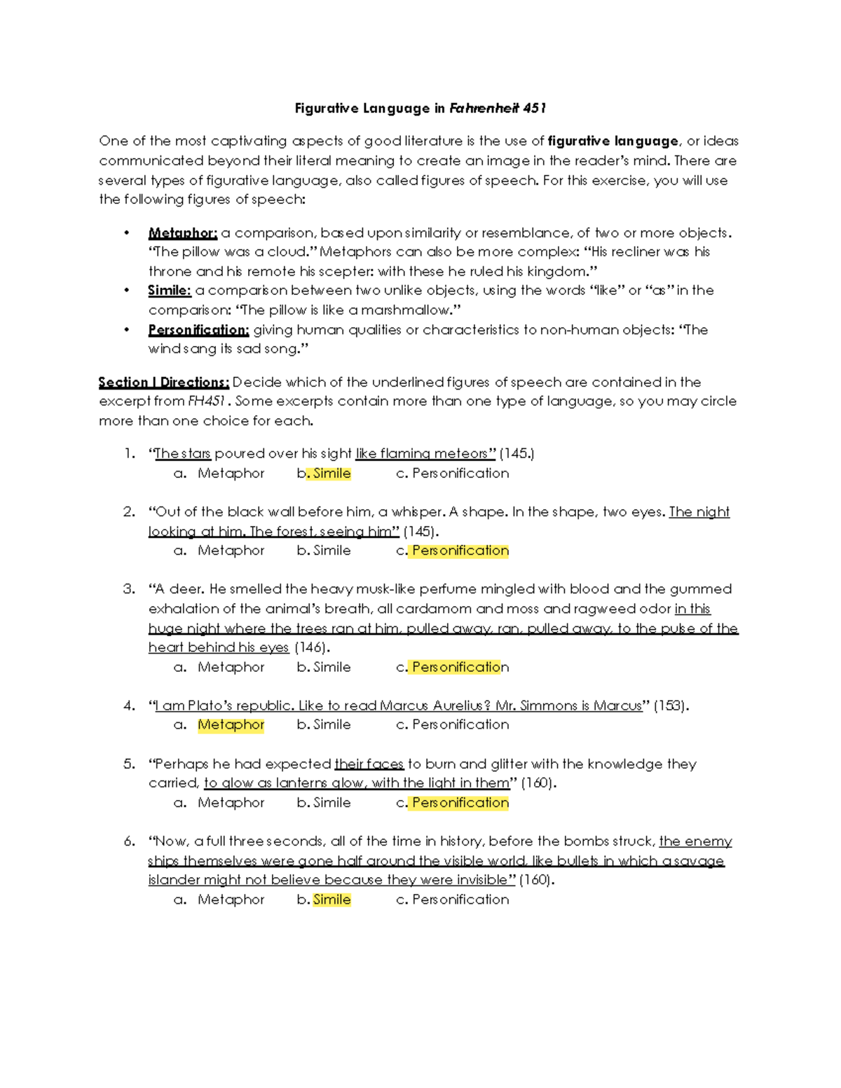 Multi Choice F451 Pratice Questions On The Book Farenheit 451