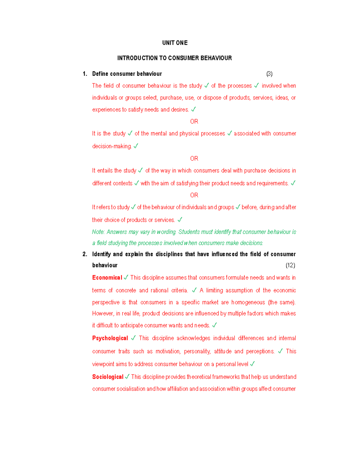 Tutorial Activities Answers - Untit 1 - 11 - UNIT ONE INTRODUCTION TO ...
