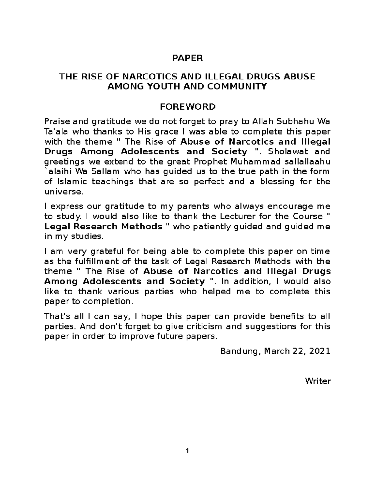 Metode Penelitian Hukum - Kelas A - Tugas Bab 1 - PAPER THE RISE OF ...