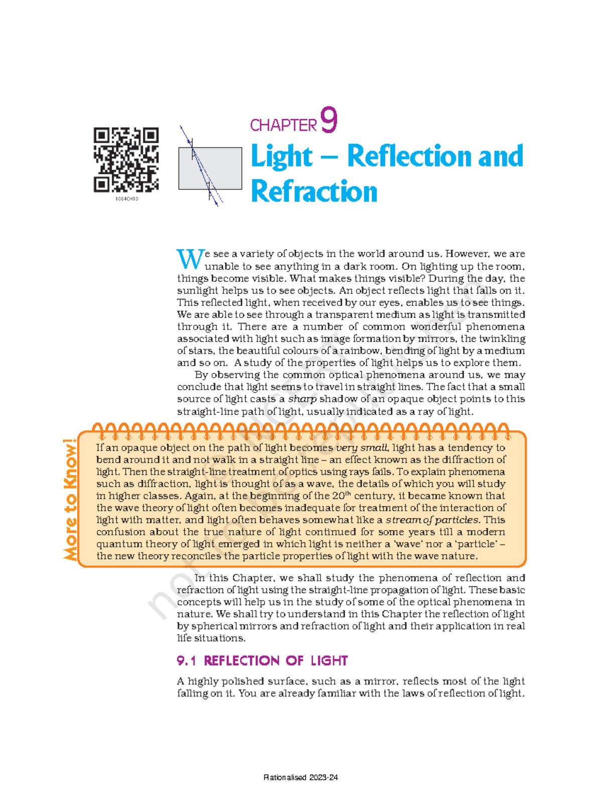 Light - NCERT Book - 134 Science Light ñ Reflection and Refraction ...
