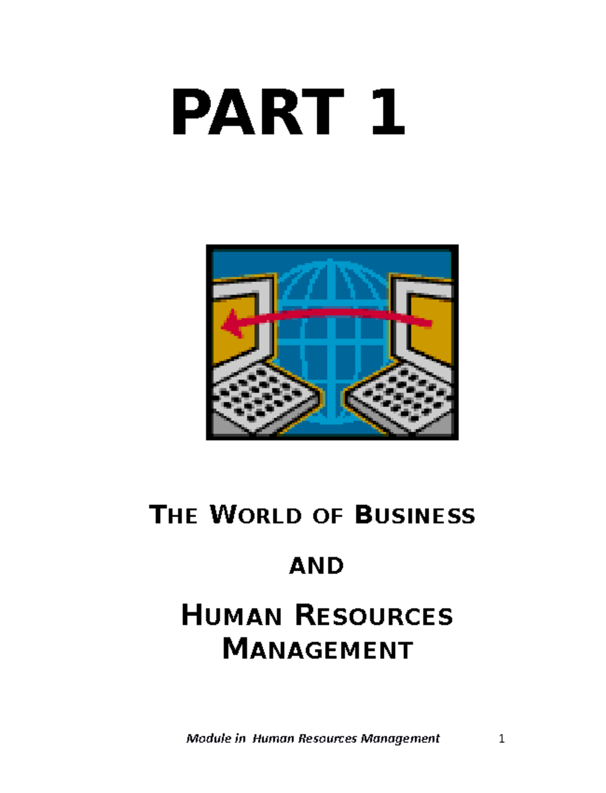 Human Resource Mgt - Lecture Note - THE WORLD OF BUSINESS AND HUMAN ...