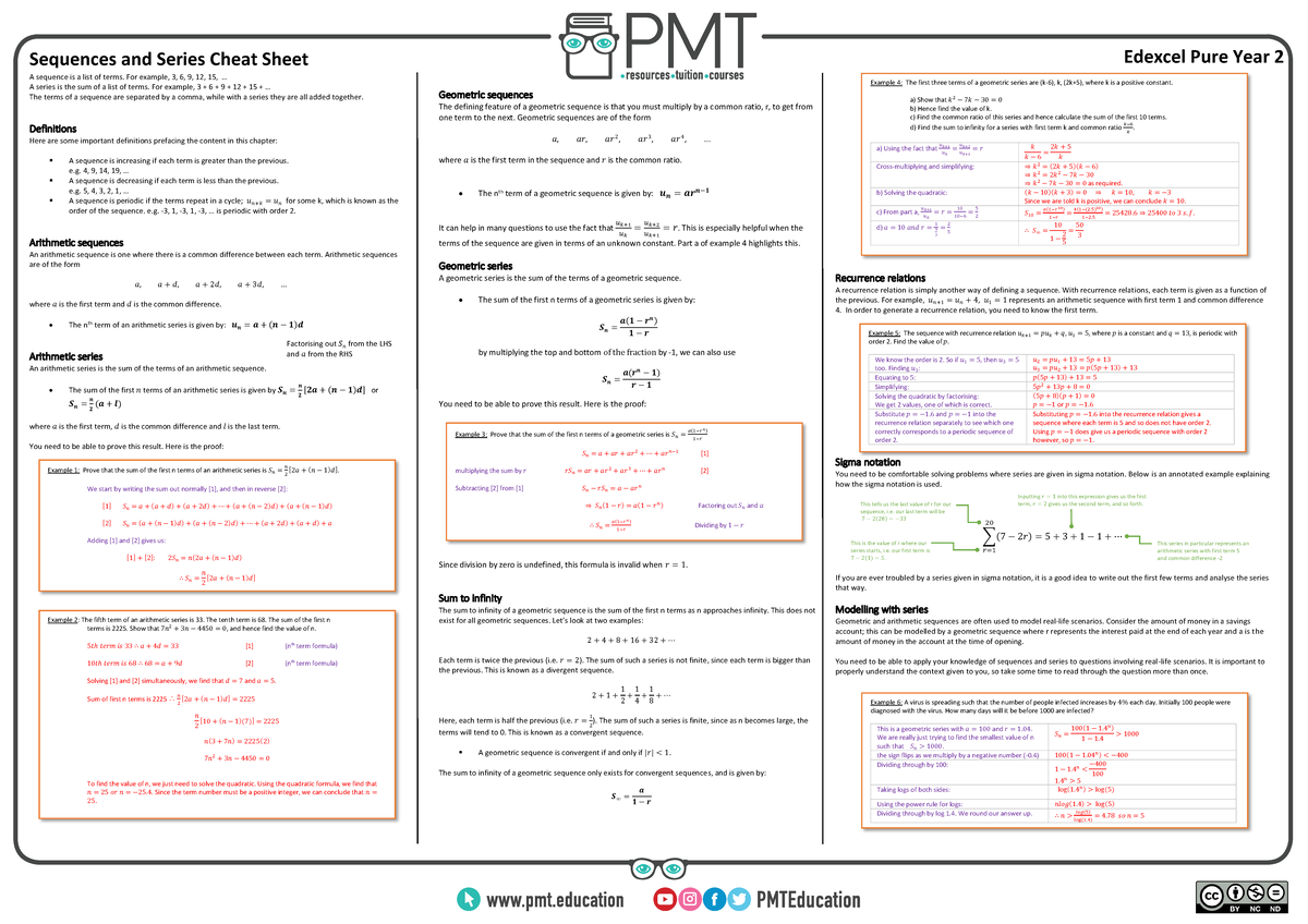 Ch.3 Sequences and Series - A sequence is a list of terms. For example, 3, 6, 9, 12, 15, & A ...