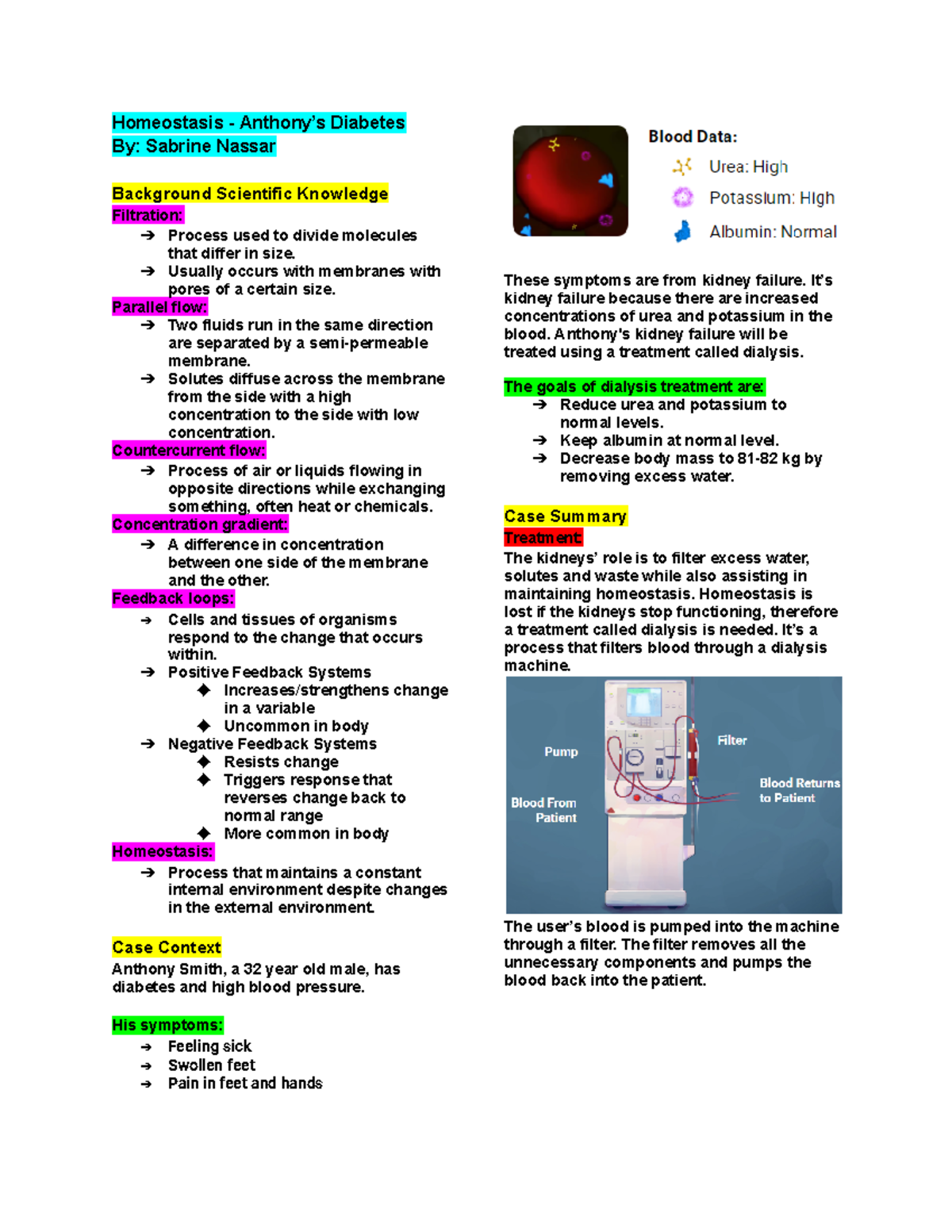 Homeostasis Gizmo - Case Study - Homeostasis - Anthony’s Diabetes By ...