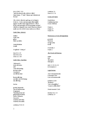 Module 2 Reading Summaries - 9. Marvin A. Sweeney, “The Modern Study of ...