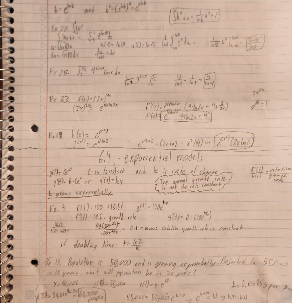 6.8 notes-part 2 and 6.9 exponential models - MATH 116 - Studocu