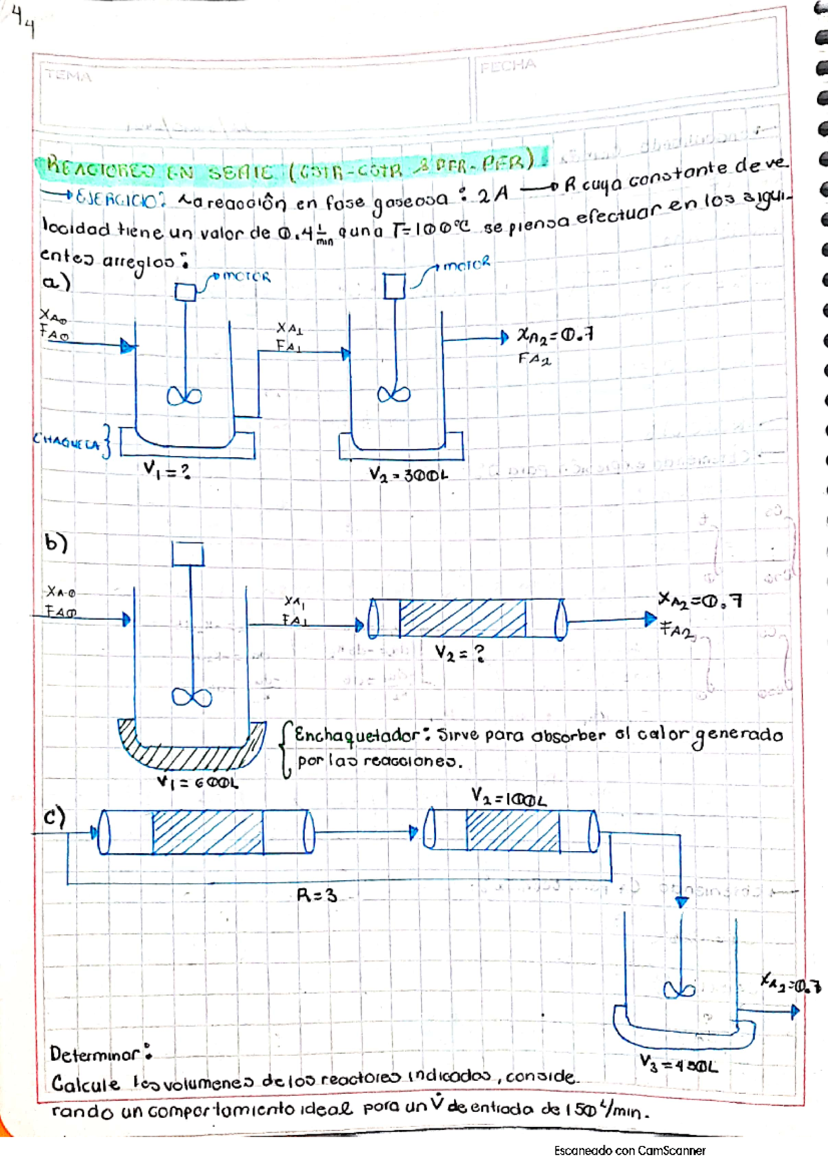 Reactores Químicos: Reactores En Serie - Reactores Químicos - Studocu