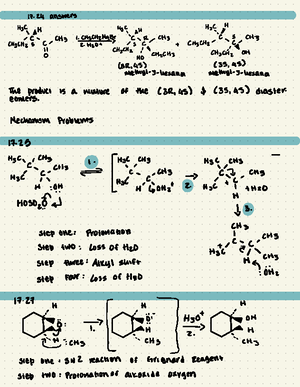 Ochem notes-synthesis reactions - CHEM 362 - Studocu