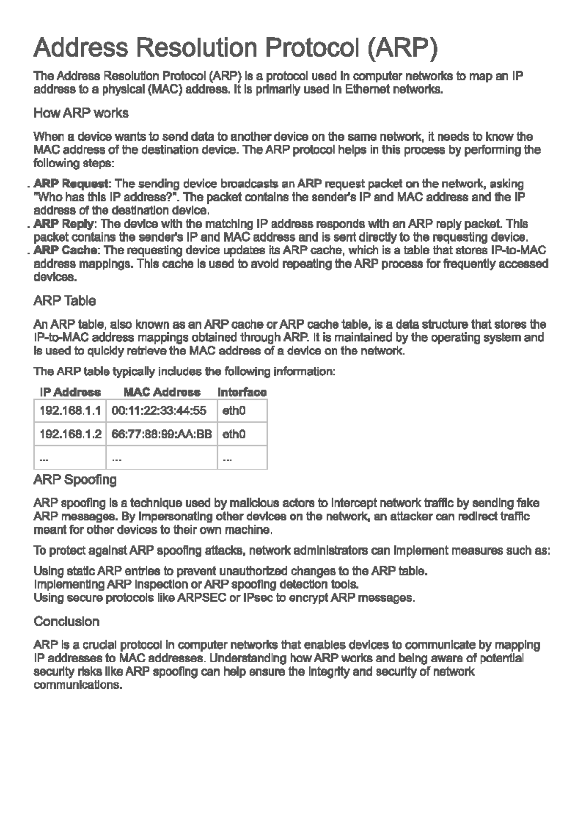 ARP - bcf sem 3 CN ARP - Cyber forensic - Studocu