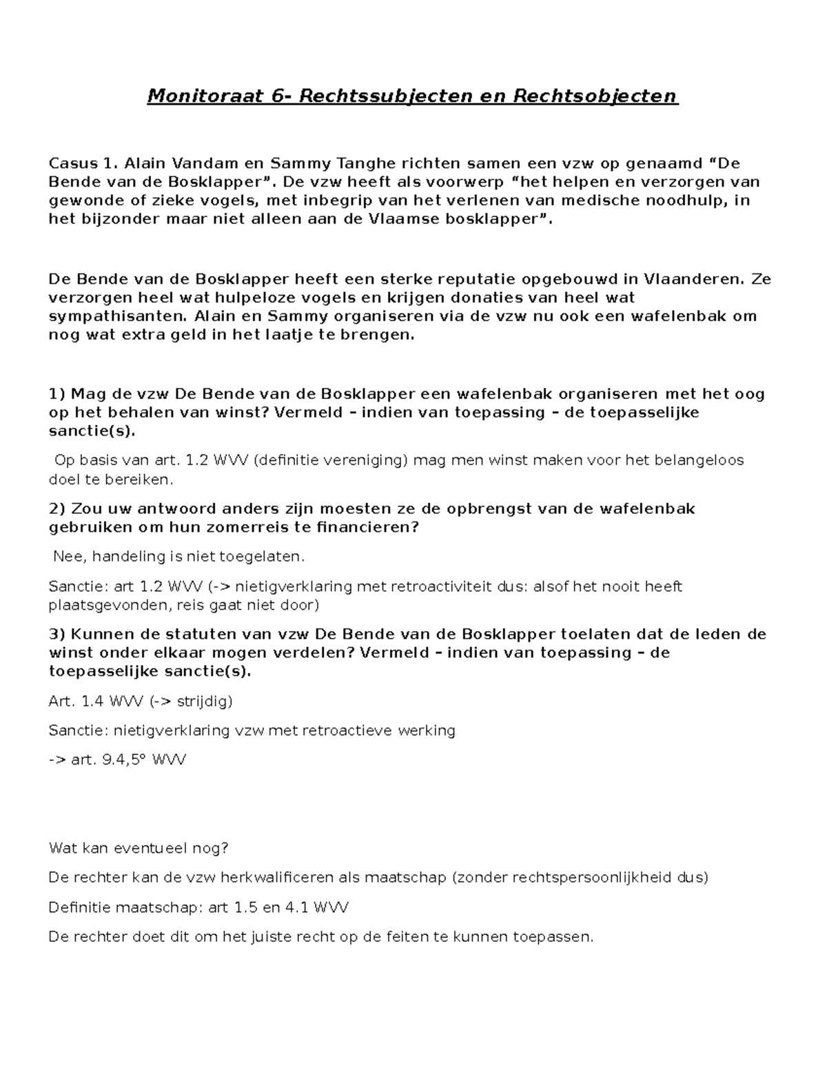 Monitoraat 6 - Alain Vandam en Sammy Tanghe richten samen een vzw op ...