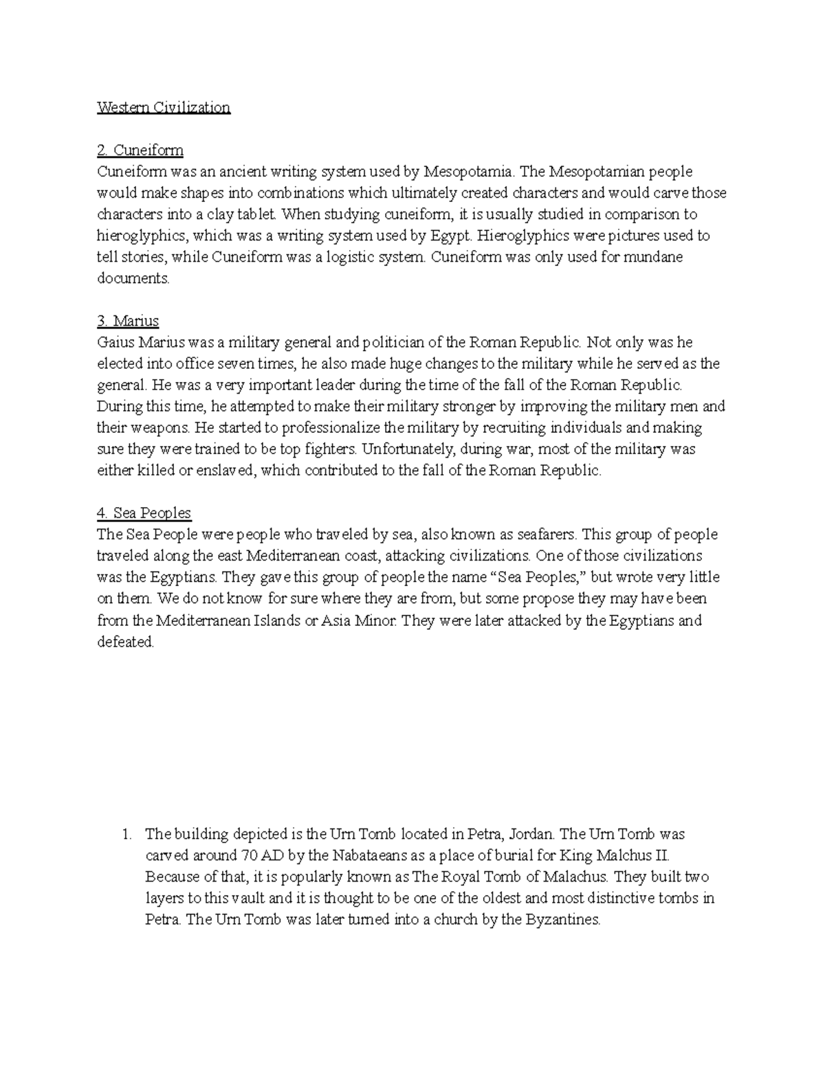 Western Civilization - Midterm Study Guide - Western Civilization ...